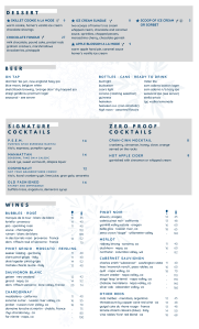 GRILL MENU - The Glen Club