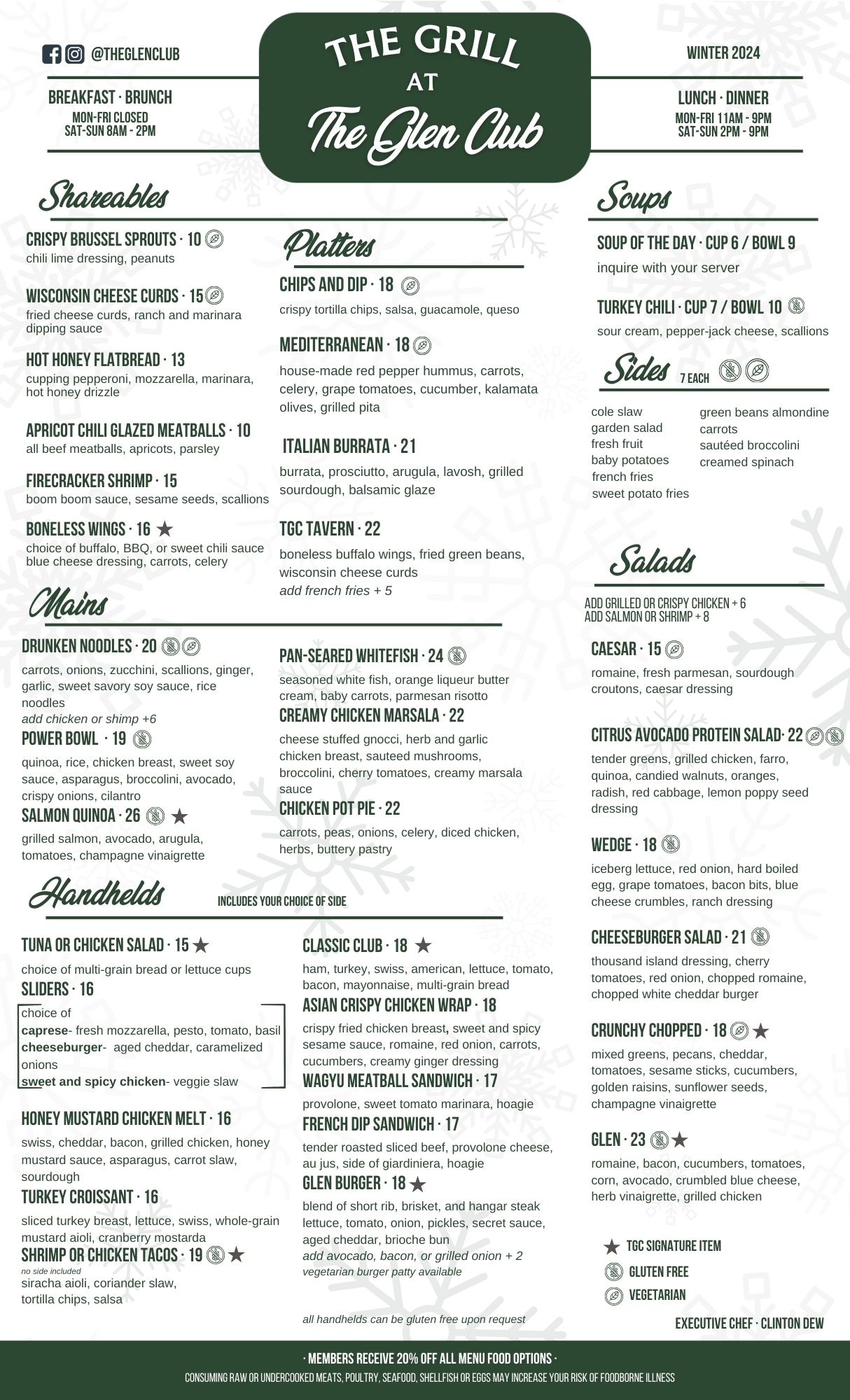 GRILL MENU - The Glen Club